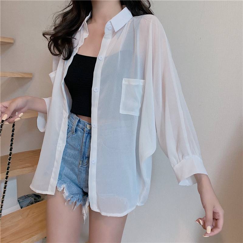 White Sheer Blouse
