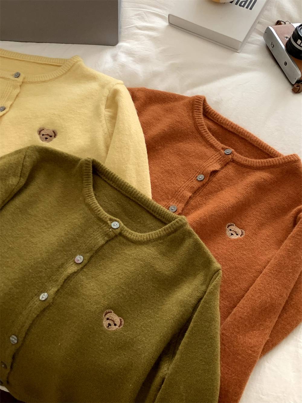 Embroidered Bear Cardigan