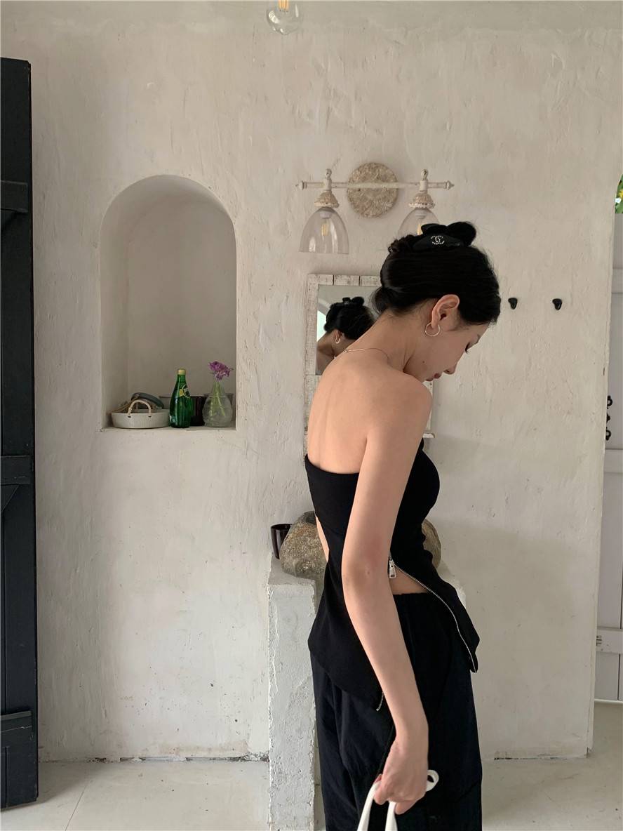 Gemini Zipper Tube Top