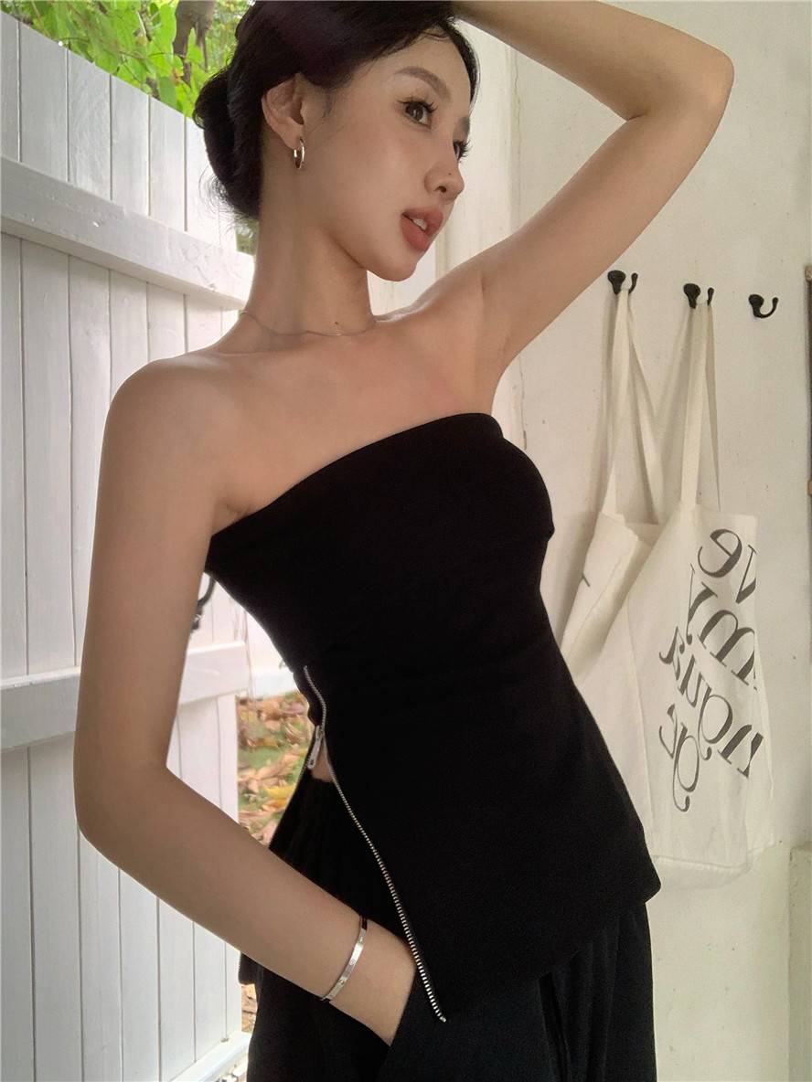 Gemini Zipper Tube Top